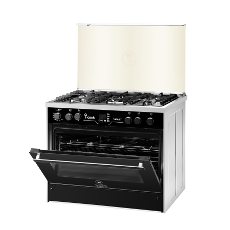 Ustores | Unionaire Gas Cooker I Cook Smart 60×90 CM 5 Burners , Black