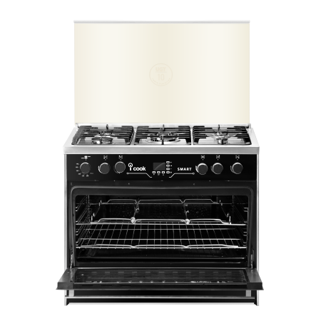 Ustores | Unionaire Gas Cooker I Cook Smart 60×90 CM 5 Burners , Black