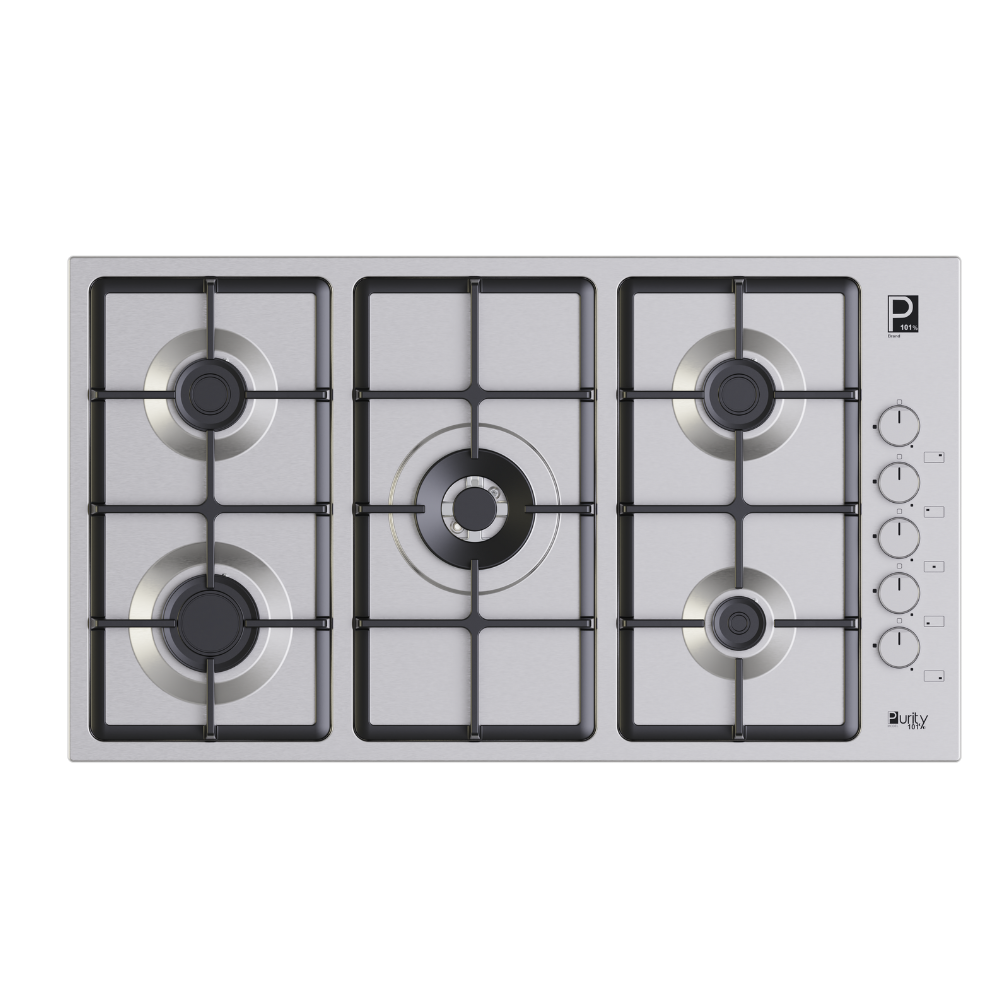 Ustores | Purity Built-in Gas Hob 90 CM, Stainless Steel